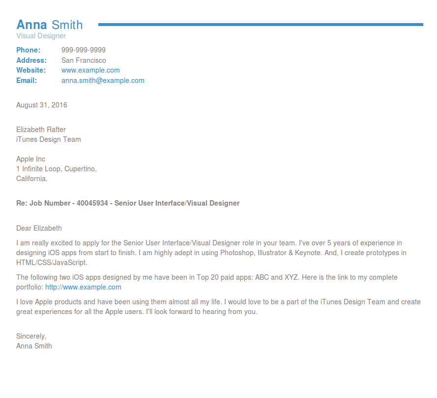 Cover Letter Apple Engineer 89 Cover Letter Samples