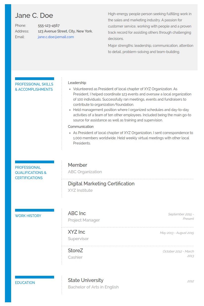 How To Write A Functional Or Skills Based Resume With An Example 